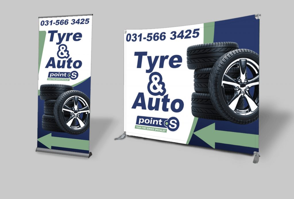 Tyre & Auto Banner Stand Design – CS Artworks